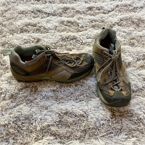 Merrell | Shoes | Merrell Hiking Shoes With Vibram Soles Dusty Olive ...